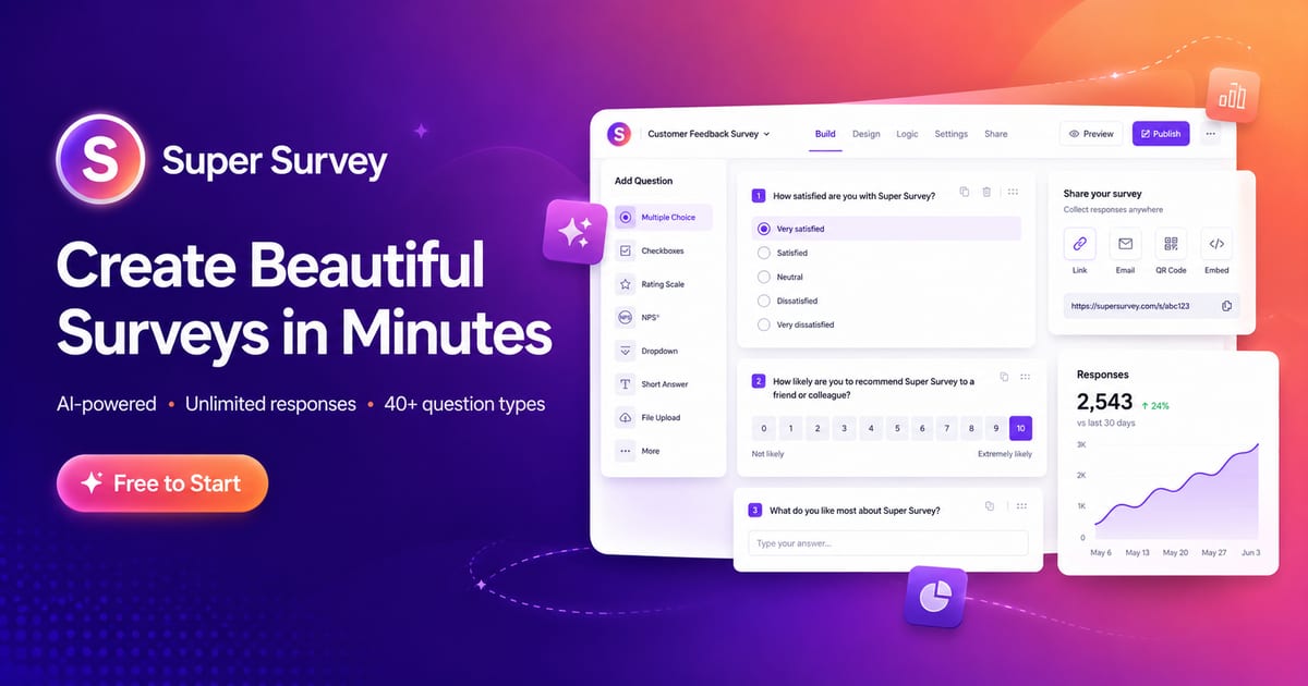 Free Survey Maker | Build Surveys in 2 Minutes (No Signup)